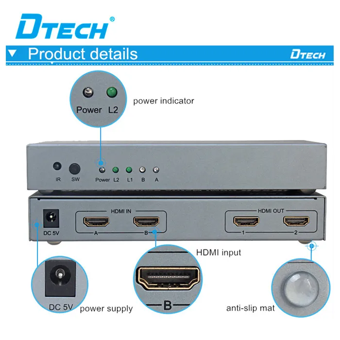 HDMI Matrix Switch DT-7422 | DTECH MATRIX SWITCH | PT GRAHA SUMBER CITRA