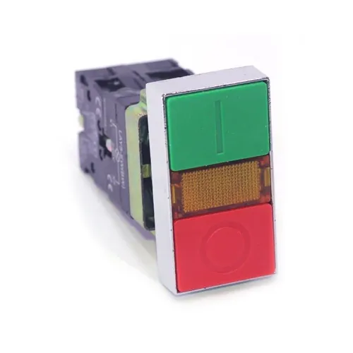 FORT DOUBLE PUSH BUTTON WITH LAMP 30MM LAY5-BW8565 | COMMAND SWITCH ...